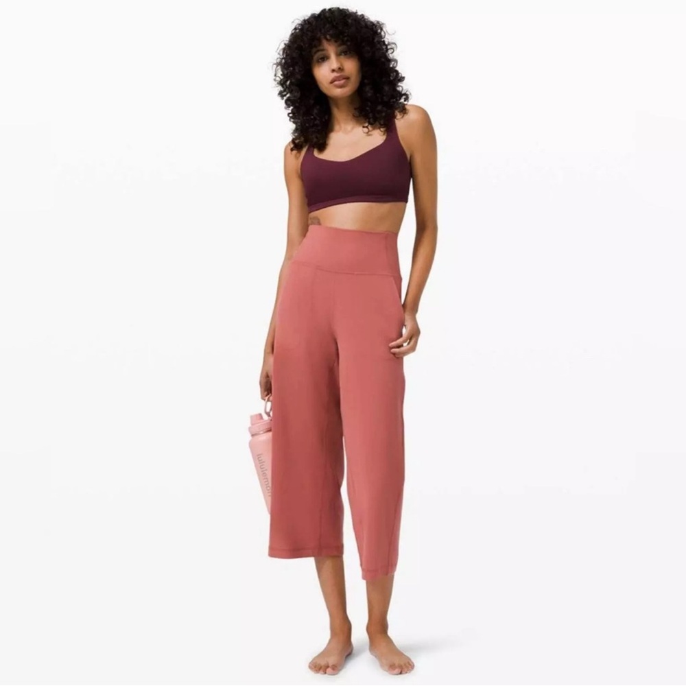 Lululemon Align Wide Leg Crop 23" In Soft Cranberry S… - Gem